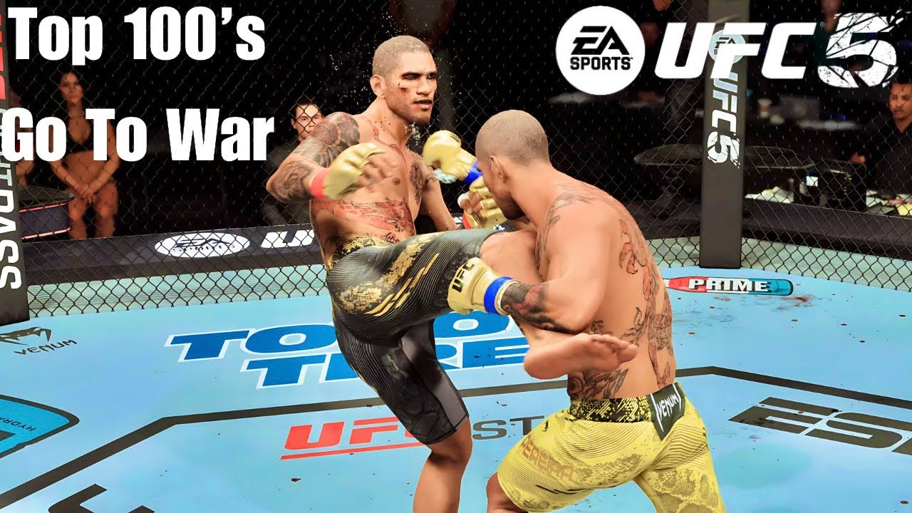 High Level UFC 5 Striking War vs 100 Player - YouTube