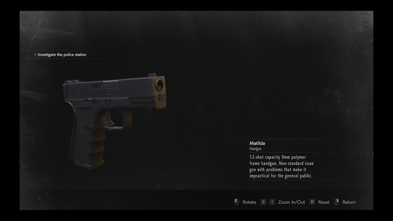 Resident Evil 2 Remake - Mod Glock 19 over Matilda - YouTube