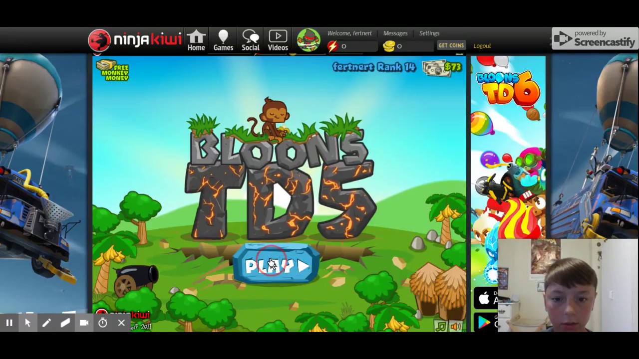 Play Bloons Tower Defense 5 BTD 5 Ninja Kiwi, Creators of the best free ...