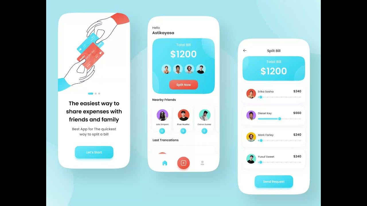 Split Bill App UI Interaction - YouTube