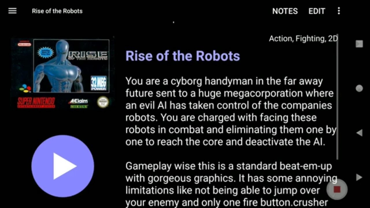 SNES Rise of the Robots Random Game Shortplay - YouTube