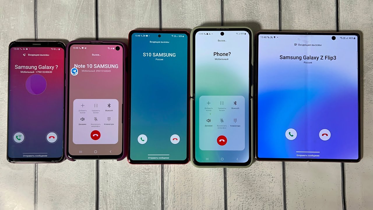 Android 11 Vs 12 Vs 13 Incoming Call Five Samsung Galaxy Z Flip3 & Z ...