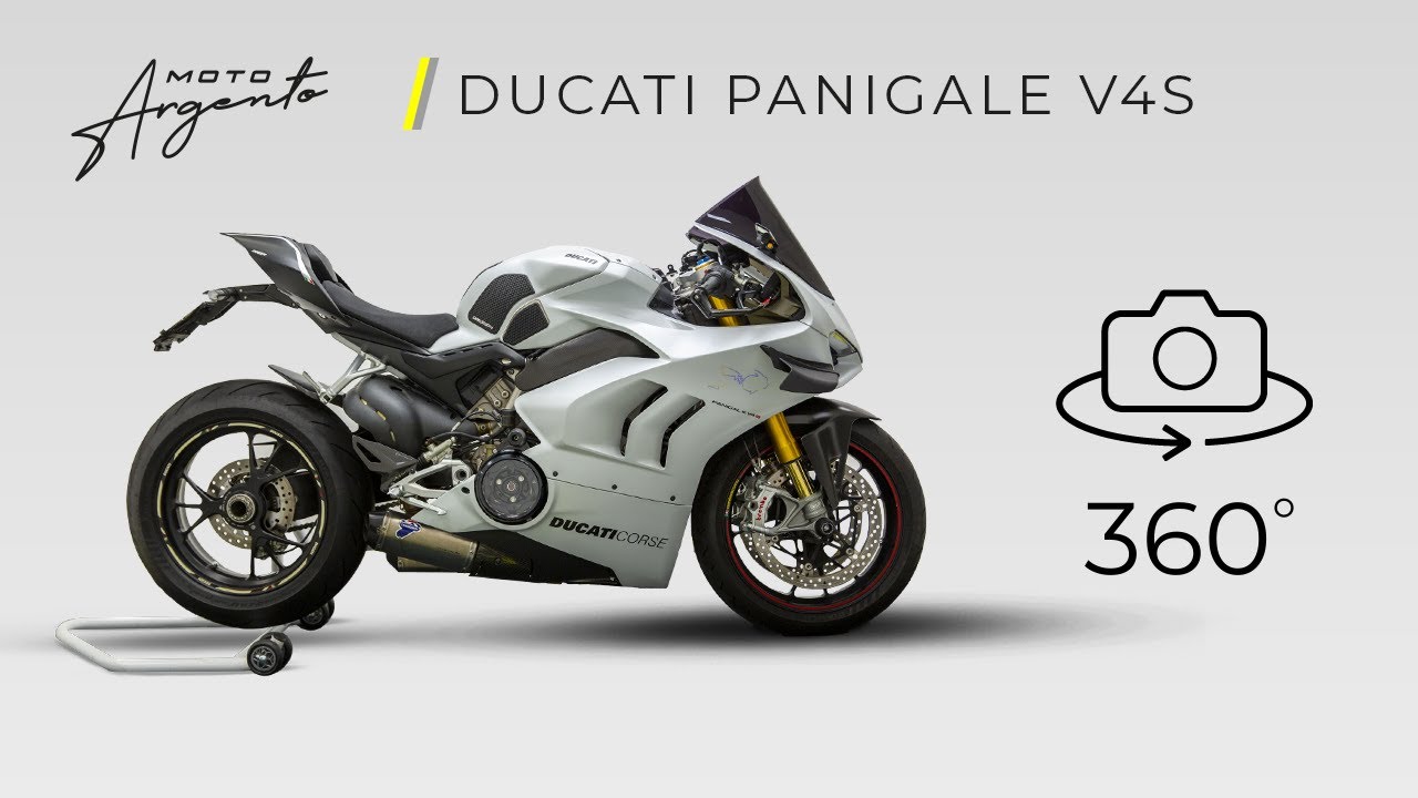 Ducati PANIGALE V4S - Vista a 360 gradi - Moto Argento. - YouTube