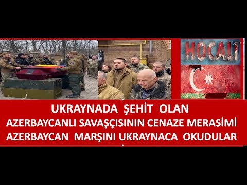 HOCALININ İNTİKAMINI ALMAK İÇİN UKRAYNADA RUSLARLA  SAVAŞAN  YİĞİT  MİLLİ MAARŞLA  UĞURLANDI