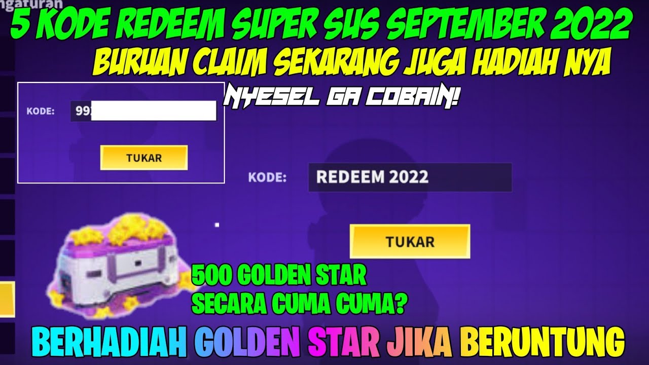 Kode redeem super sus terbaru - kode hadiah super sus terbaru 2022 ...