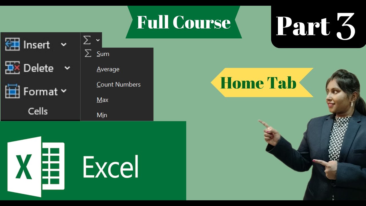 MS EXCEL (Home Tab)- Part 3 - YouTube