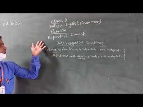 Class - 10 Subject - English (Grammar) Reported Speech ( Interrogative ...
