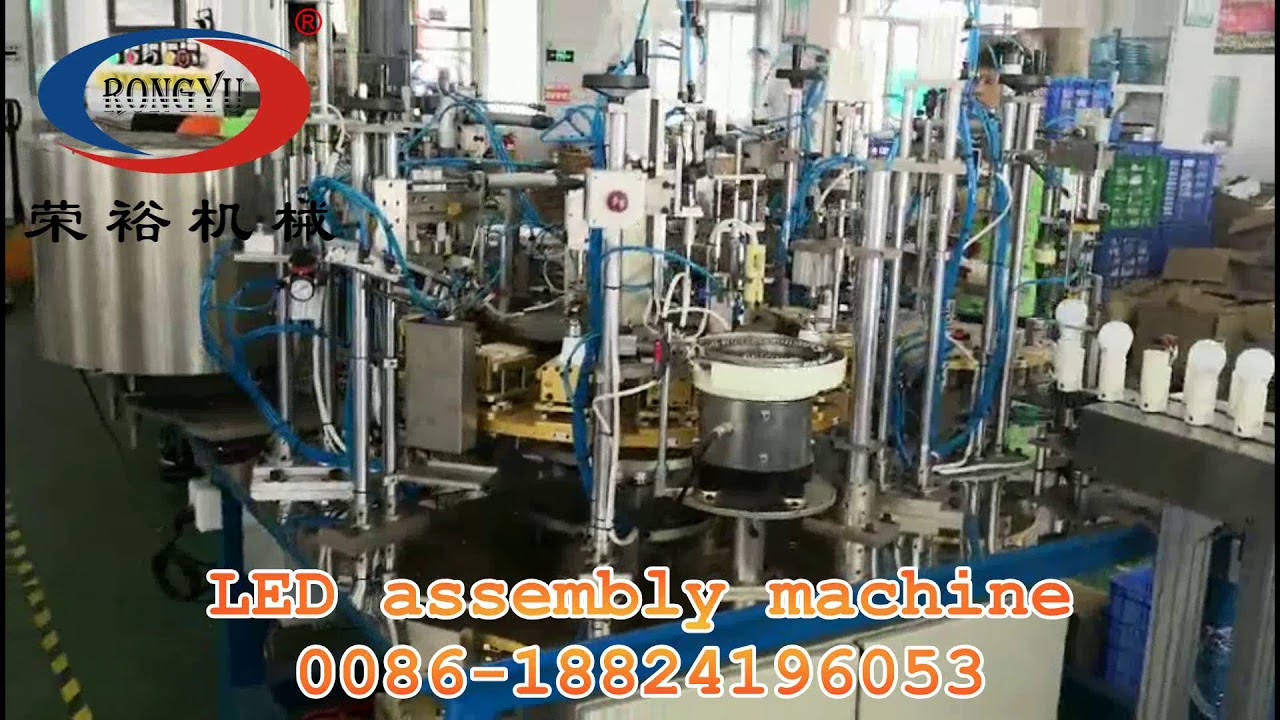 LED assembly machine - YouTube