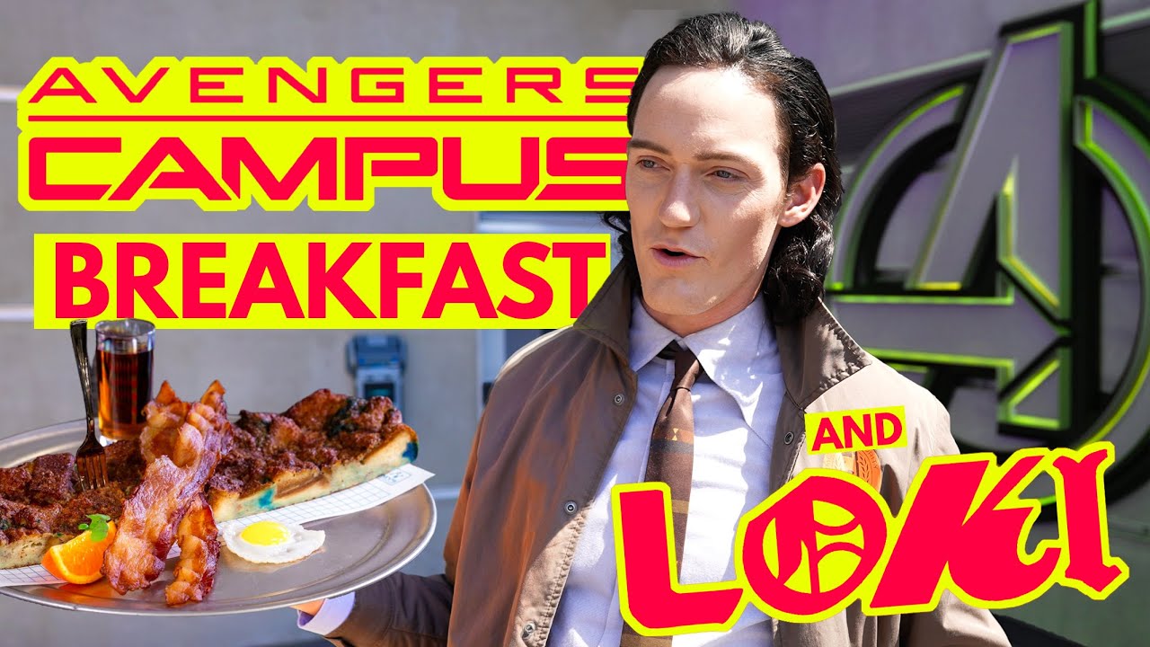 Avengers Campus Breakfast & Hidden Easter Eggs - YouTube
