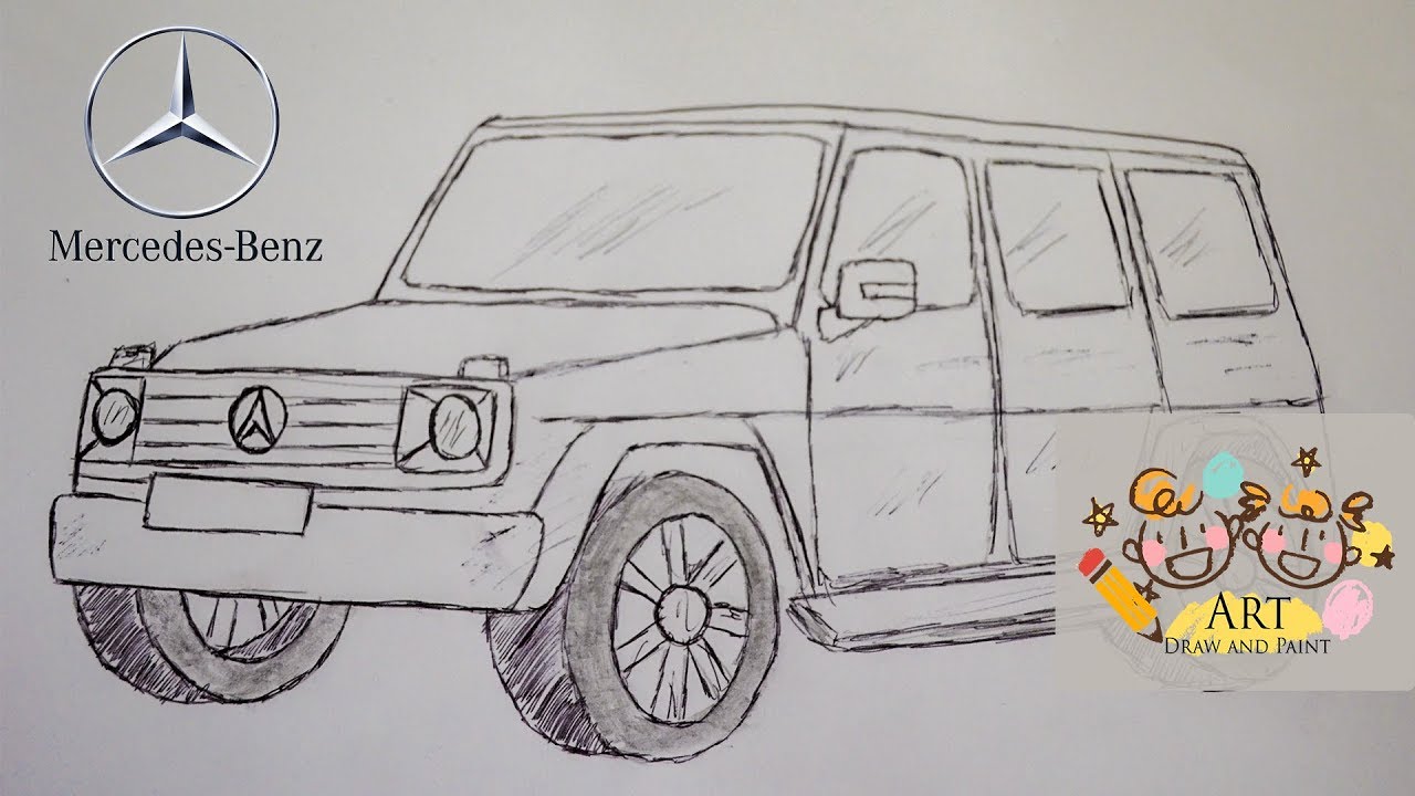 How to Draw Mercedes Benz G-Class - YouTube