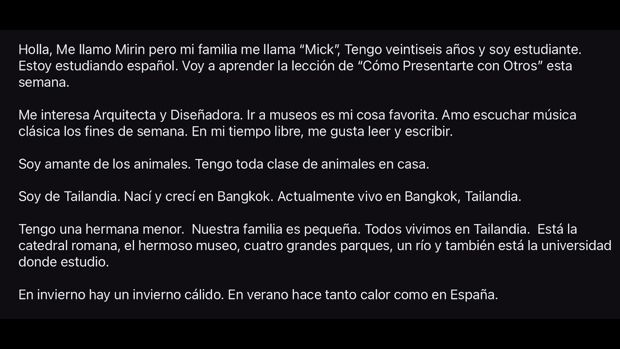 Introduce myself in Spanish - YouTube