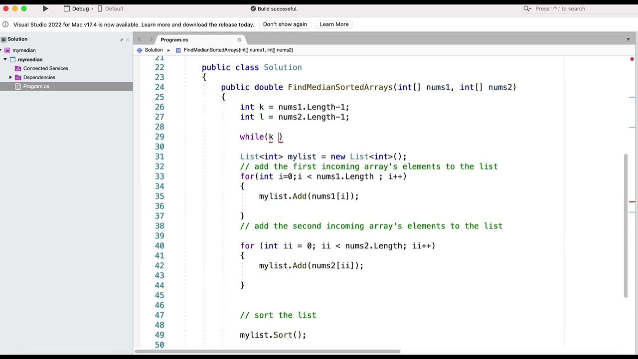 #leetcode 4. Median of Two Sorted Arrays ( step 2 ) - YouTube