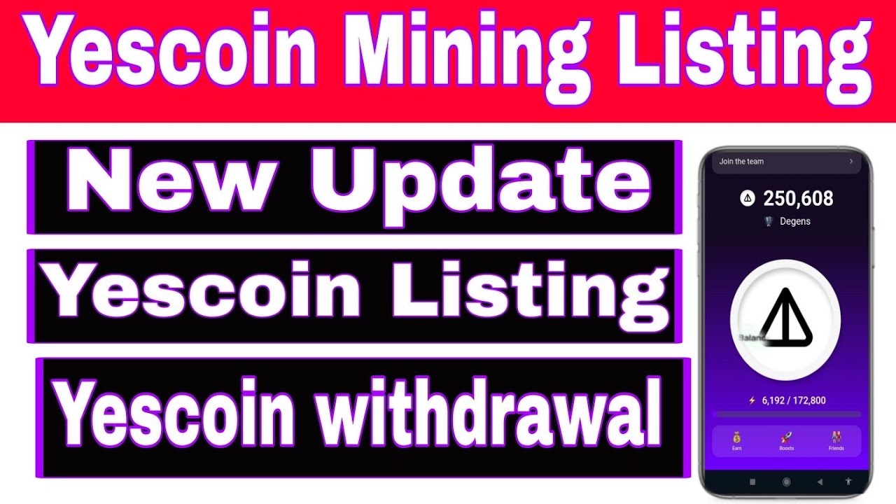 Yescoin Mining Listing || yescoin telegram mining newupdate || yescoin ...