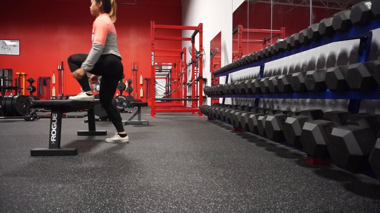 One leg step up on bench - YouTube