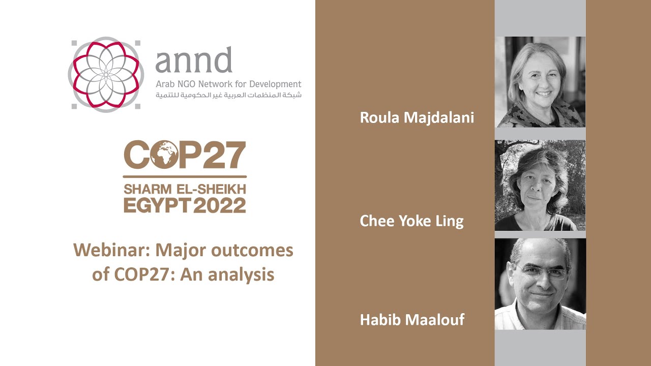Webinar: Major outcomes of #COP27: An analysis - YouTube