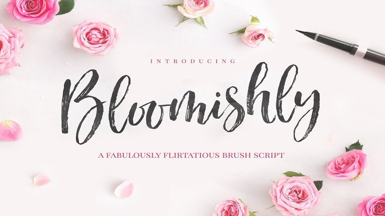 Bloomishly Brush Font Font Free Download - YouTube