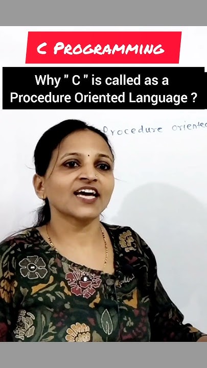C is called a procedure oriented language #shorts - YouTube