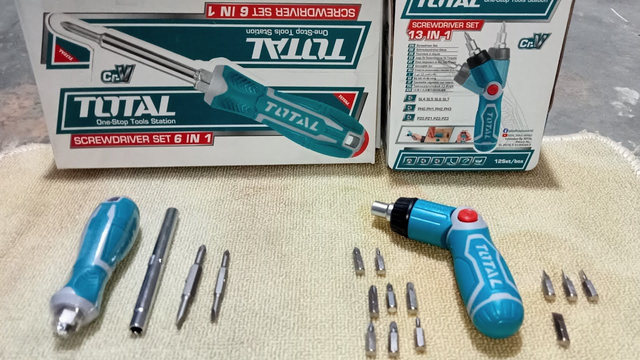 Total screw driver 6 in 1| Total screw driver 13in 1| Total tools ...