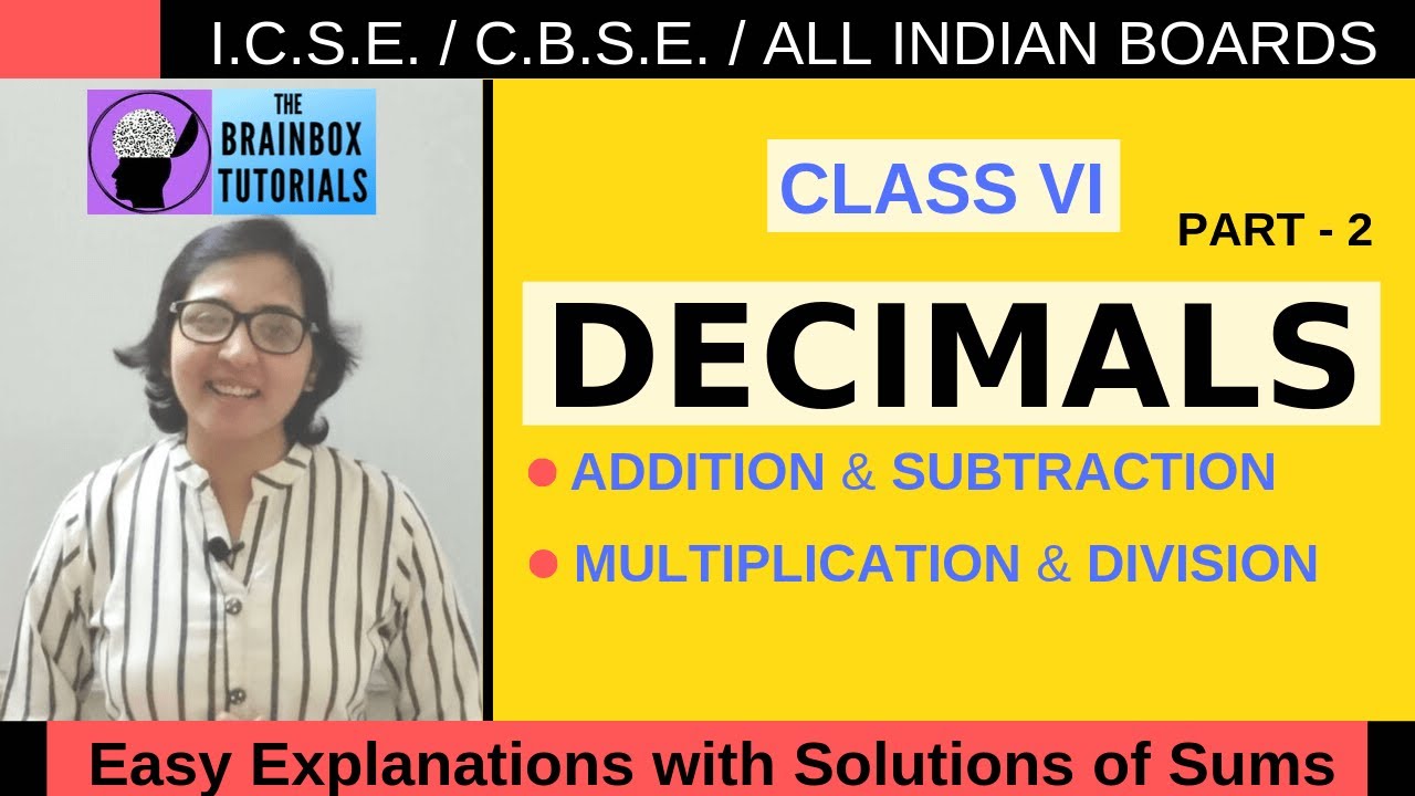 Addition Subtraction Multiplication Division of Decimals - YouTube
