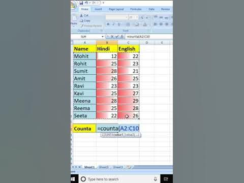 Excel mine# Counta# Excel Tips - YouTube