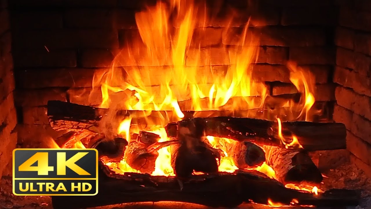 🔥 Relaxation Fire Sounds for Sleeping 💤 Fireplace With Crackling Fire ...