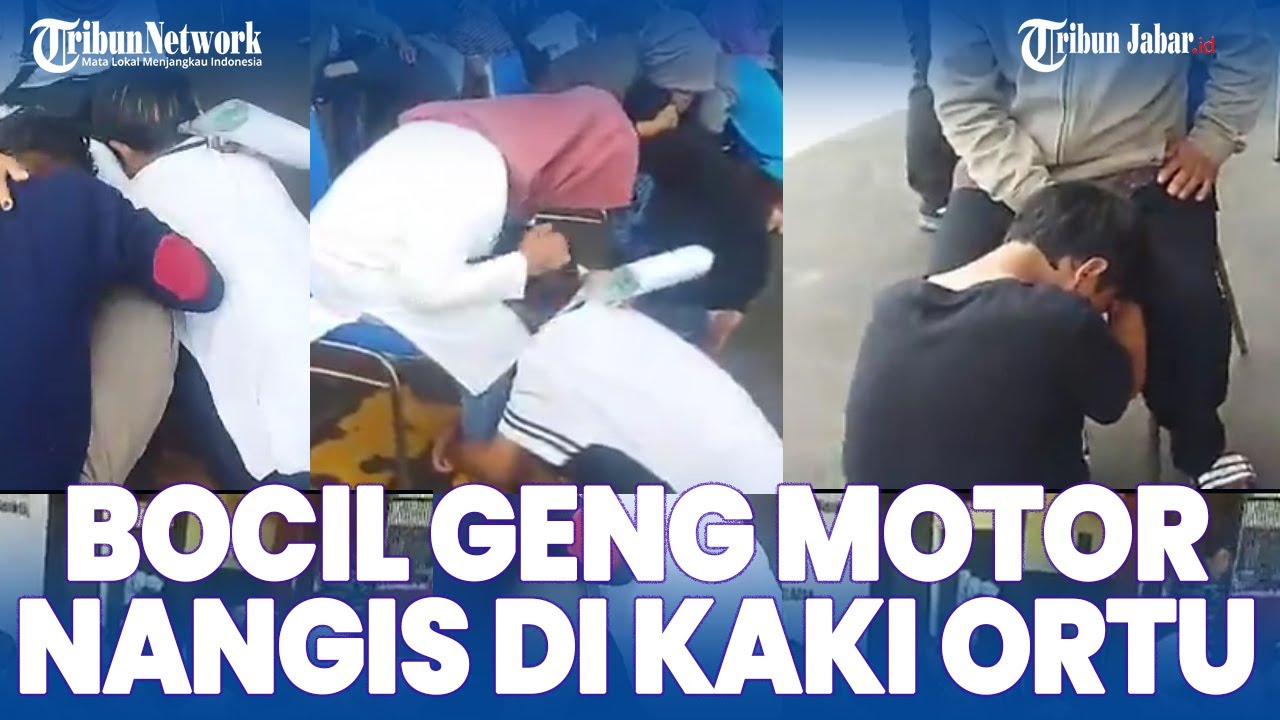 MOMEN BOCIL GENG MOTOR VIRAL DI CIMAHI CARI MUSUH KETEMU MAMAH PAPAH, LANGSUNG NANGIS KEJER ...