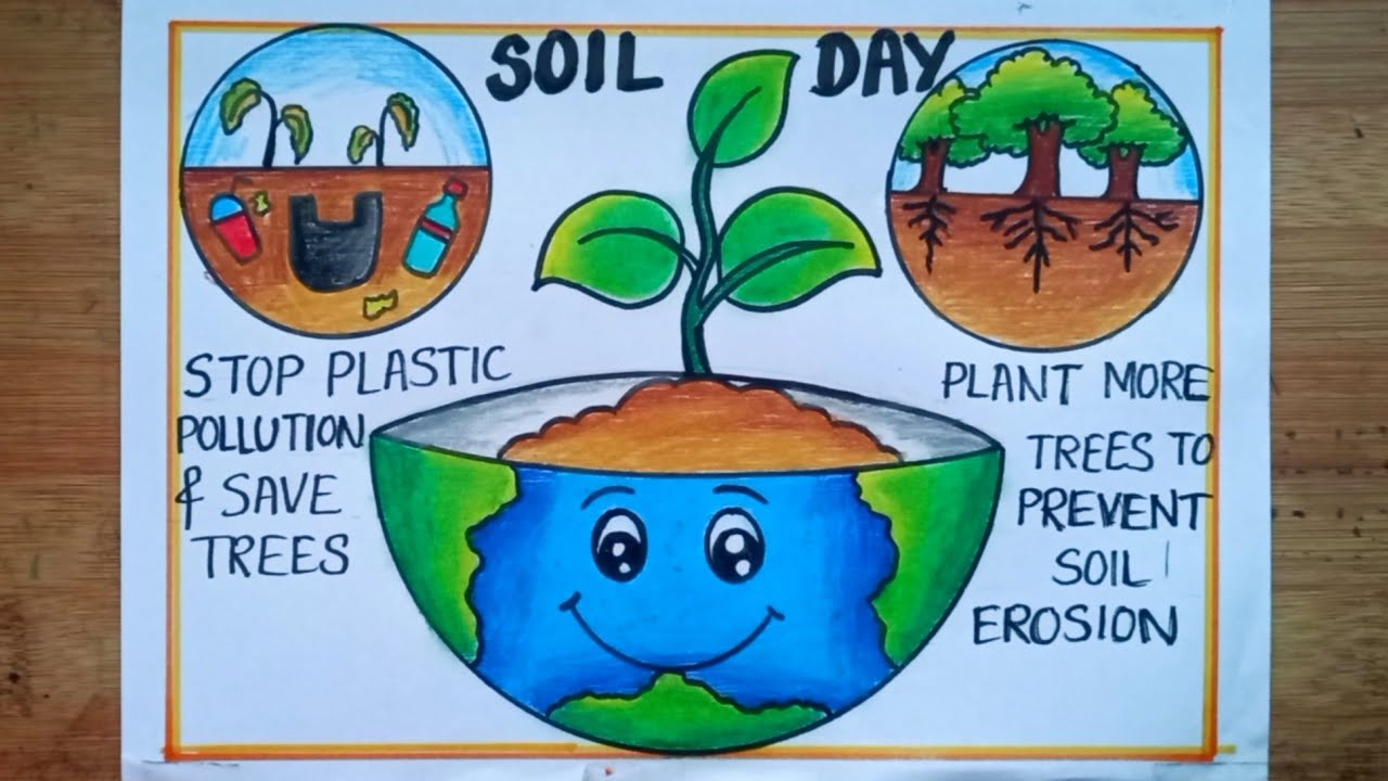 World Soil Day Drawing/World Soil Day Poster Drawing/How To Draw Stop ...