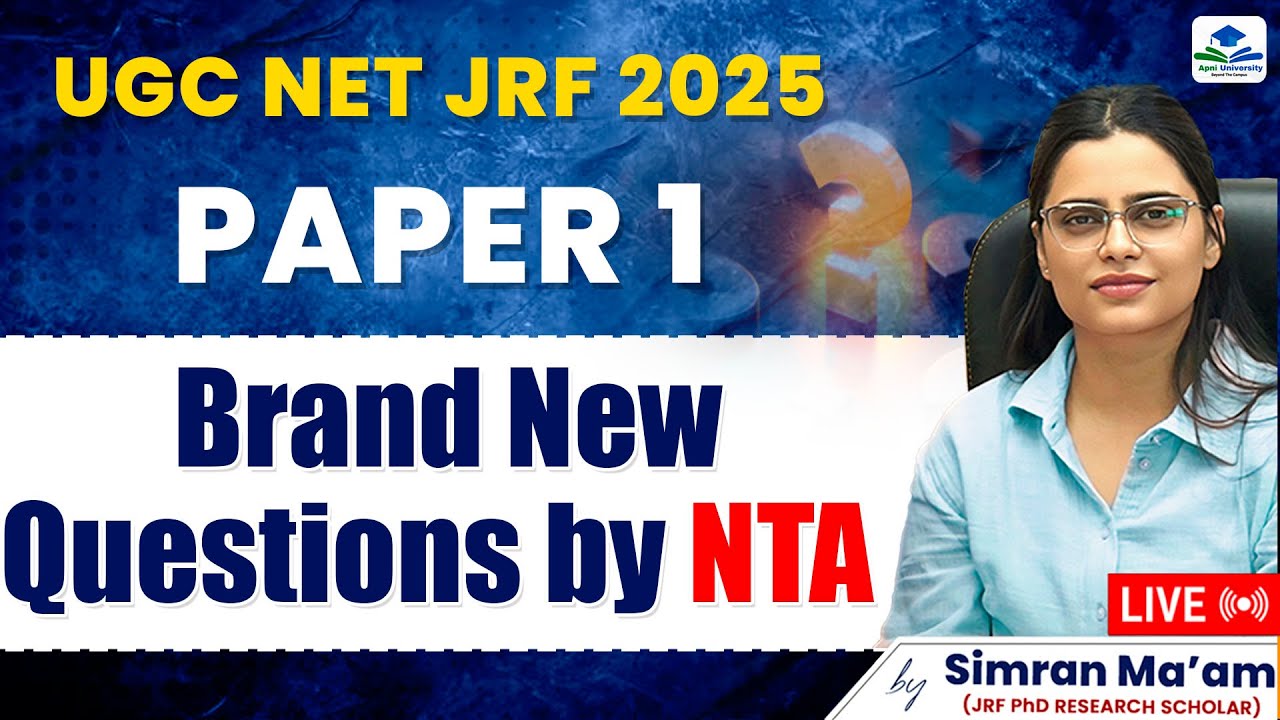 Brand New Questions by NTA | Paper-1 | UGC NET JRF 2025 | Apni ...