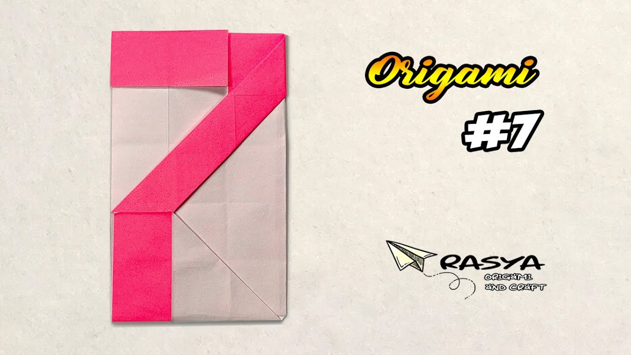 How to make Origami Number 7 - YouTube