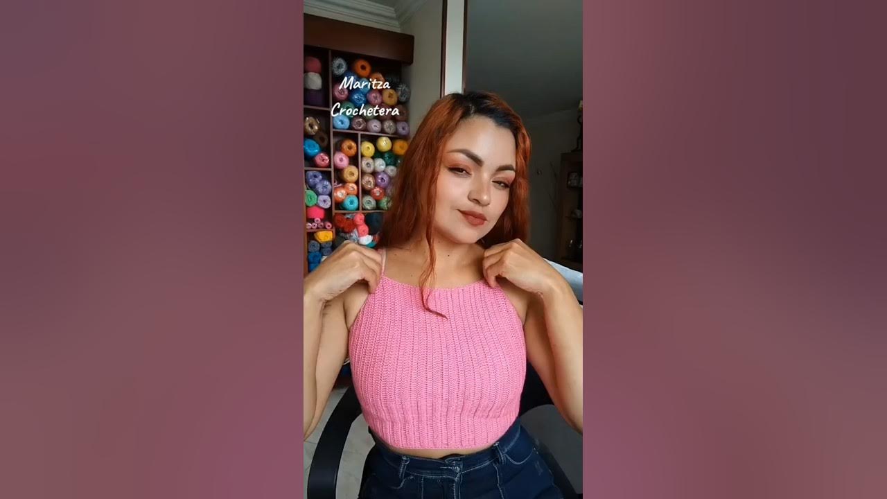 Aquí te traigo el Top cuello alto tejido a CROCHET 🧶 #shorts #crochet #maritzacrochetera # ...