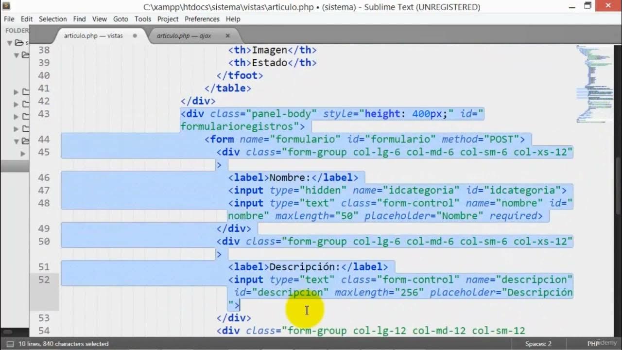 31 Sistema PHP Vistas HTML para mostrar la lista de registrospaginados utilizando Datatables ...