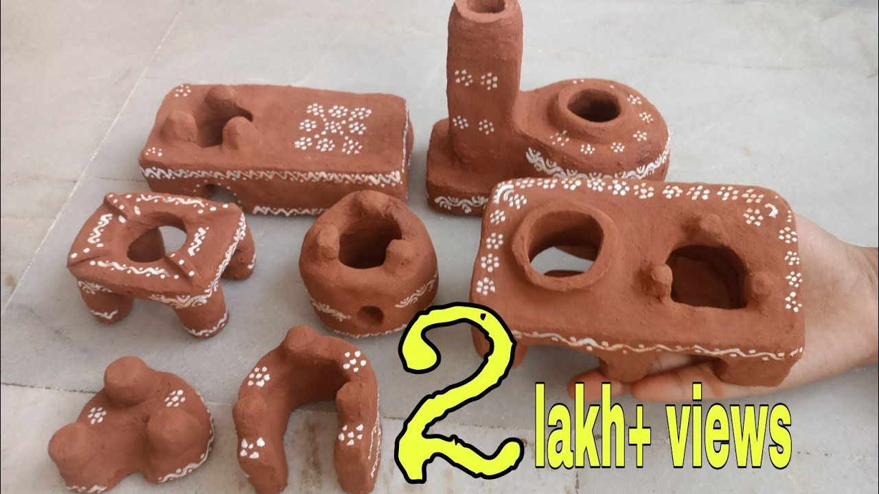 Unboxing Miniature Clay Stove l Primitive Clay Stove l Gas Chulha l ...