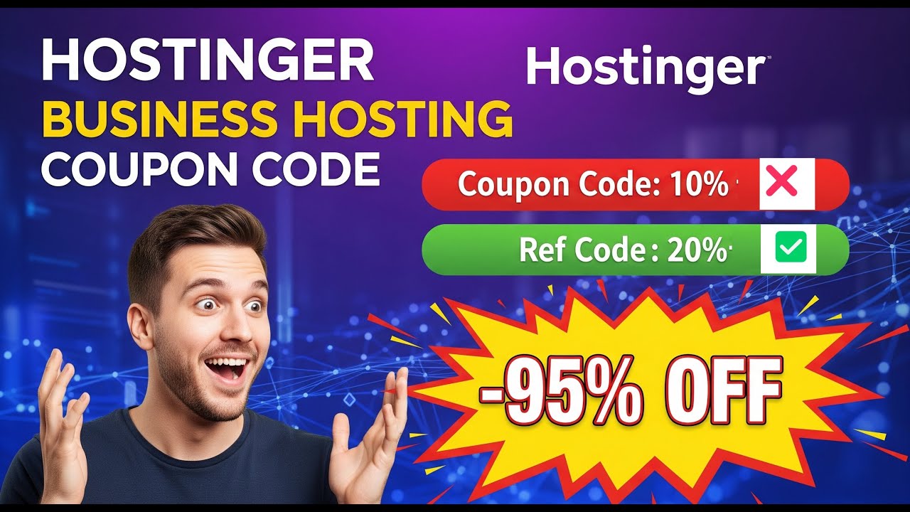 Coupon Code for Hostinger Business web Hosting [75% +20 %] +Free Domain ...