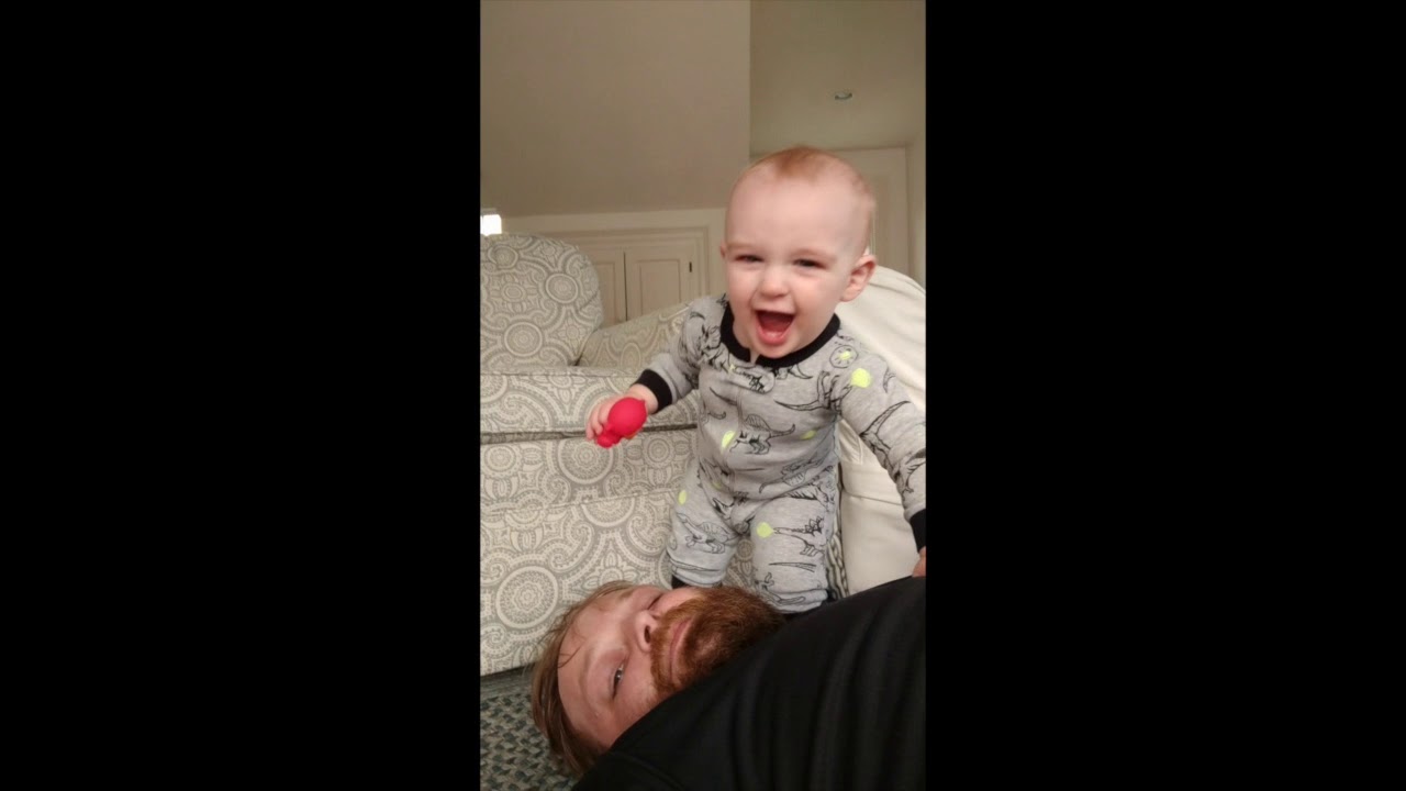 Baby Smashing Dad's Face - YouTube