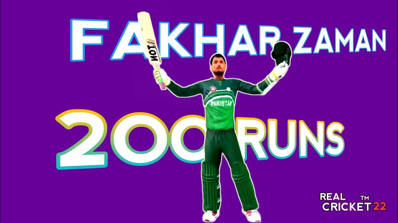 Fakhar Zaman Double Hundred | F.Zaman 200 Runs Vs India | RC 22 Game ...