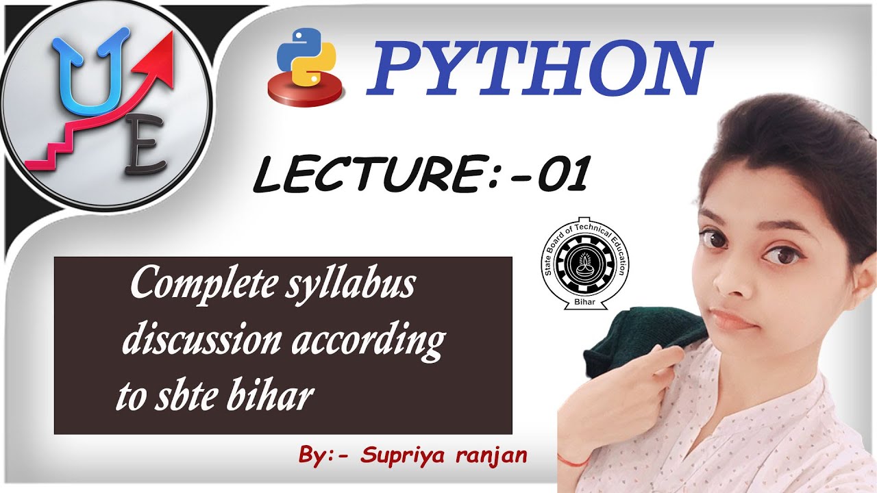 Python syllabus discussion | Lecture 1 | SBTE BIHAR | 4th sem | UpEducative - YouTube