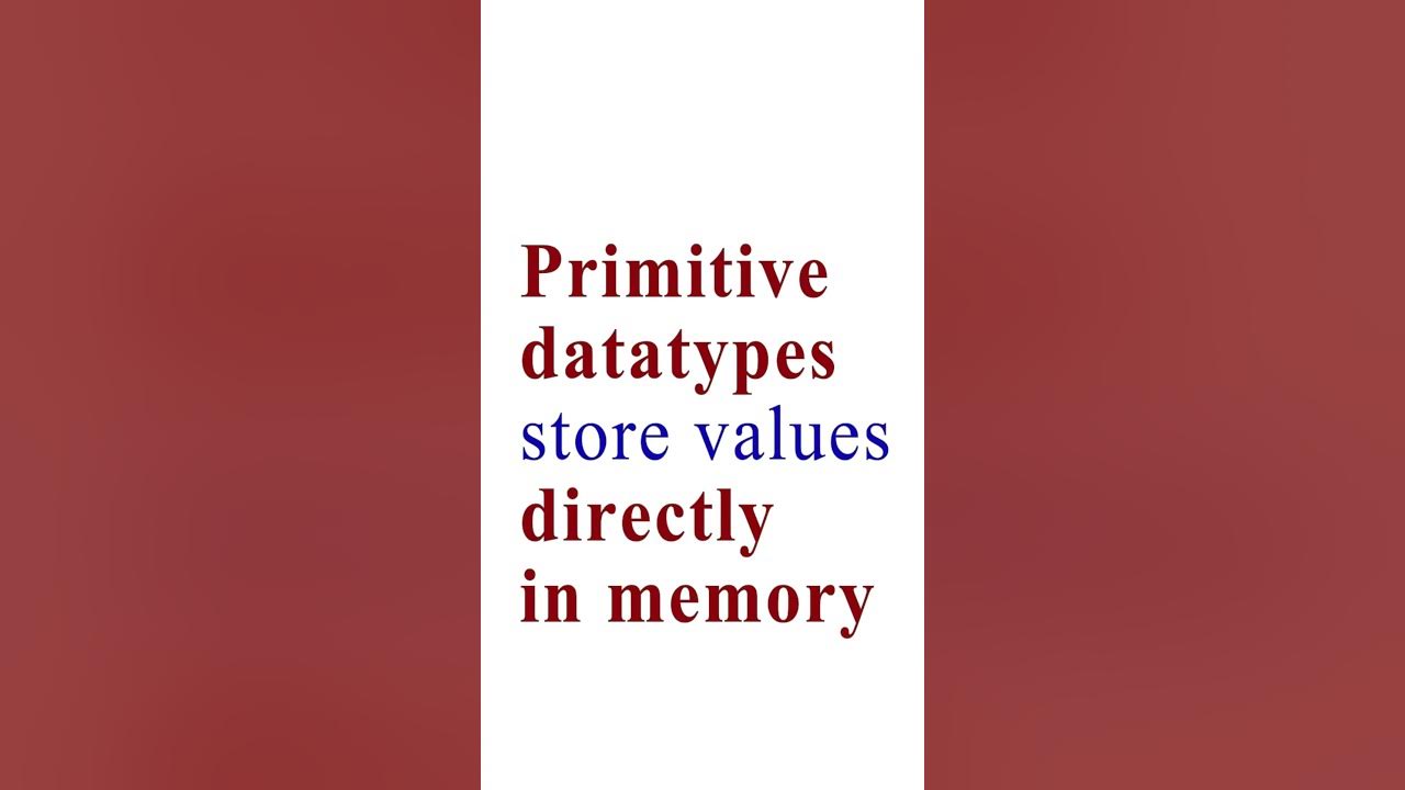 What Is The Difference Between Primitive Datatypes And Non Primitive Datatypes In Java Youtube