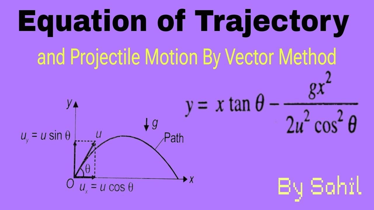 Equation of Trajectory | JEE and NEET | whiteboardblackpen | Sahil ...