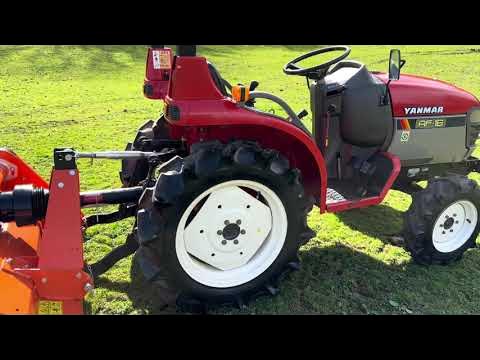 YANMAR AF16 4WD Compact Tractor & New 4ft Flail Mower - YouTube