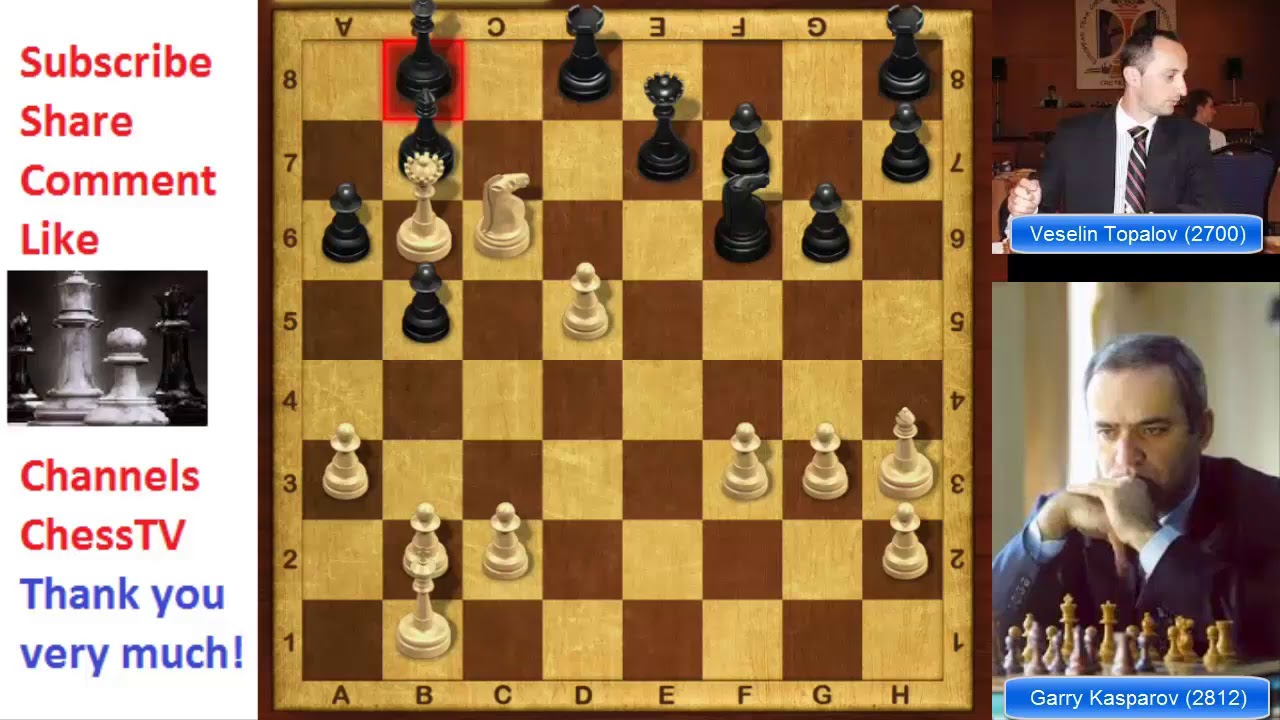 The best chess match in world history Garry Kasparov vs Veselin Topalov ...
