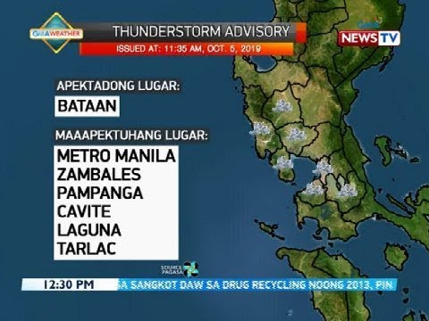 BT: Weather update as of 12:30 p.m. (October 5, 2019) - YouTube