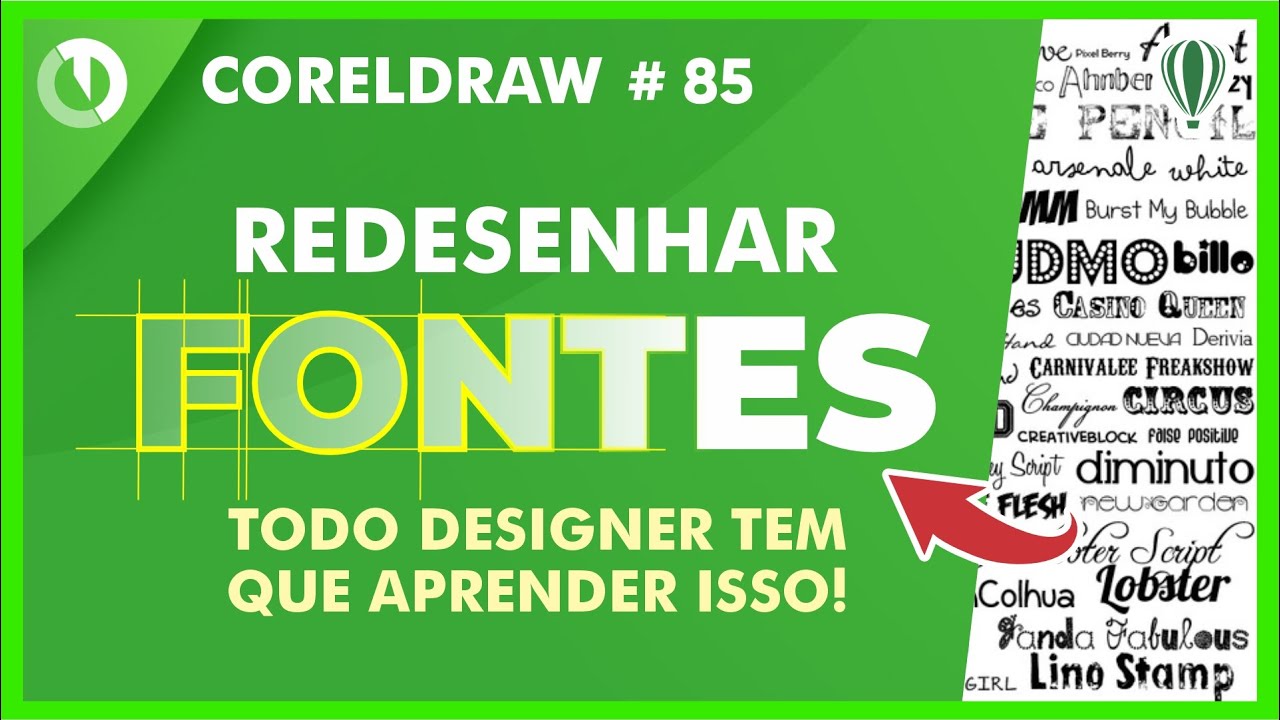 Como redesenhar fontes no Corel de modo fácil e rápido - YouTube