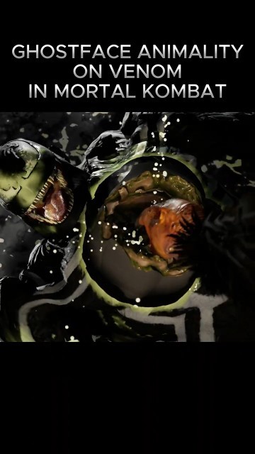 Ghostface Animality on Venom in Mortal Kombat 💀 #shorts #mk1 #venom # ...