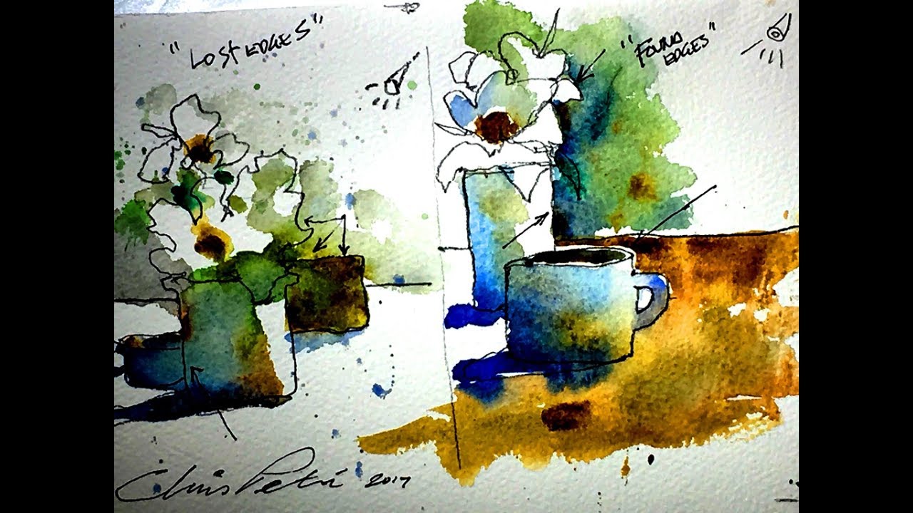 "Lost and Found" Edges in Watercolor- by Chris Petri ( Part 2 of 2 ...