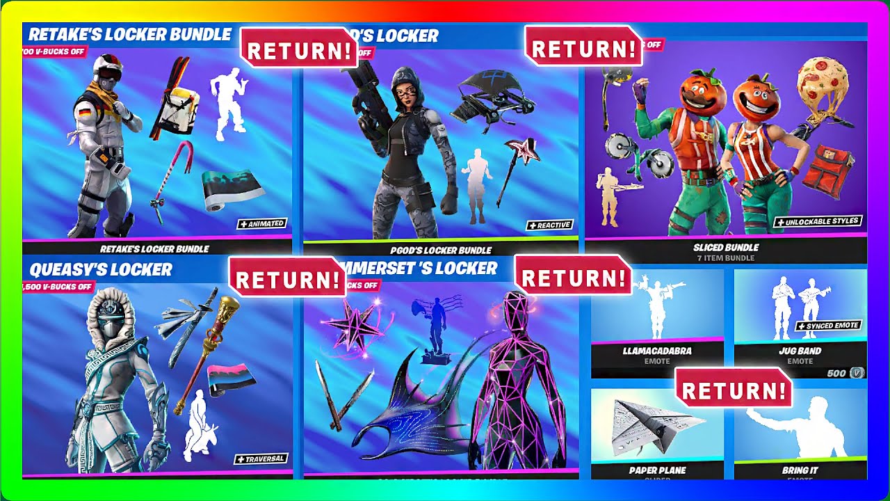 *RETURN* #Retake, Queasy, Pgod, Sommerset, & Sliced Locker Bundles ...
