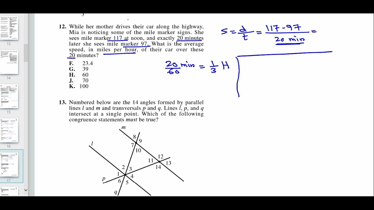 ACT MATH EXAM -2024-APRIL-G19 -SOLVE -Q12- م رابعه فراج - YouTube