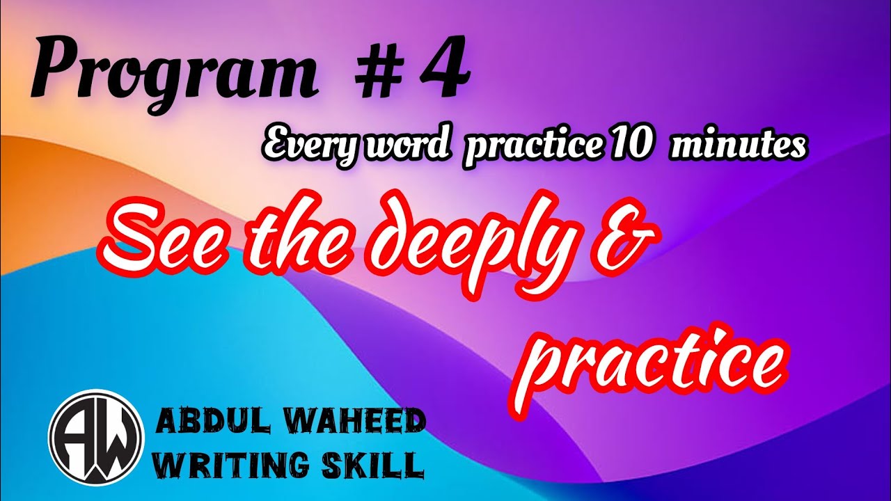 LESSON NO#4 | How to write perfect word 👍 | AWwritingacademy | ABDUL ...
