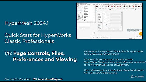 HyperMesh 2024.1 Quick Start for HyperMesh Classic Users - YouTube