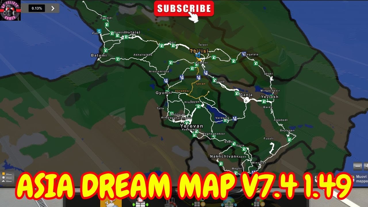 ASIA DREAM MAP V7.4 FOR ETS2 1.49 - YouTube