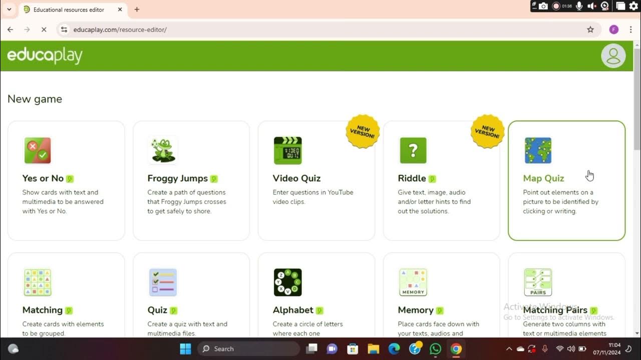 Tutorial membuat game edukasi menggunakan web Educaplay - YouTube